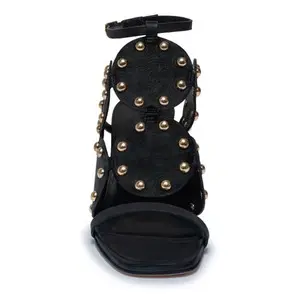 Bernardo Studded Heeled Sandal - Black