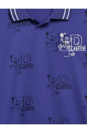 DIADORA Legacy Embroidered Piqué Polo - Navy