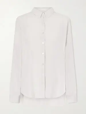 THE ROW Fiora Pinstriped Silk Shirt