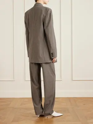 THE ROW Devlin Oversized Wool Blazer - Brown