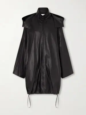 THE ROW Cassandre Leather Hooded Coat