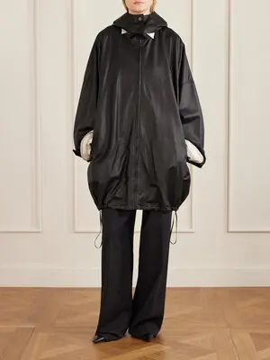 THE ROW Cassandre Leather Hooded Coat