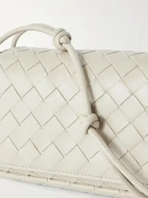 Bottega Veneta Notturno Intrecciato Leather Shoulder Bag - Neutrals