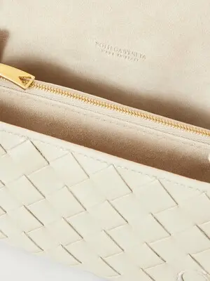 Bottega Veneta Notturno Intrecciato Leather Shoulder Bag - Neutrals