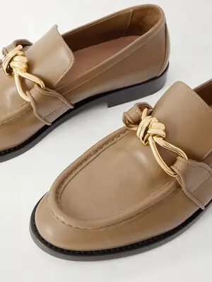 Bottega Veneta Astaire Embellished Leather Loafers