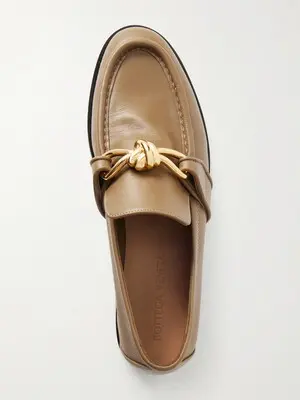 Bottega Veneta Astaire Embellished Leather Loafers