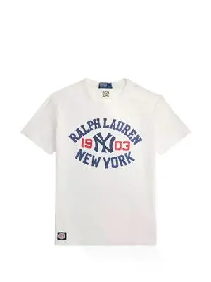 Polo Ralph Lauren X Yankees Logo-print Cotton T-shirt - Neutrals