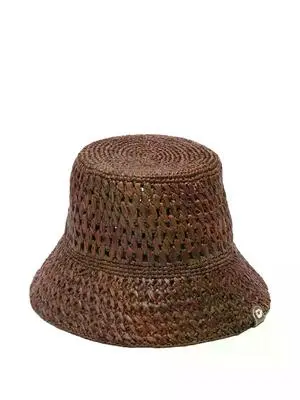 Maje Woven Raffia Hat - Brown