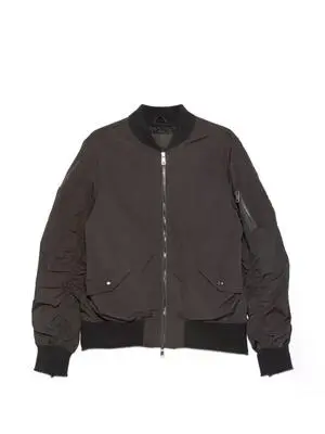 GIORGIO BRATO Zip-up Bomber Jacket - Grey