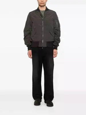 GIORGIO BRATO Zip-up Bomber Jacket - Grey
