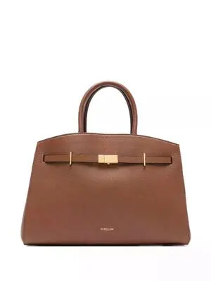 DEMELLIER Midi Hudson Buckled Tote Bag - Brown