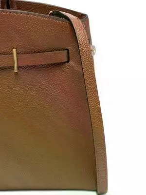 DEMELLIER Midi Hudson Buckled Tote Bag - Brown