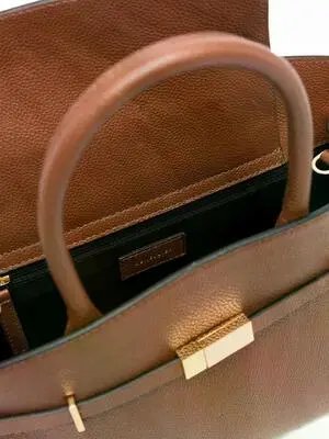 DEMELLIER Midi Hudson Buckled Tote Bag - Brown