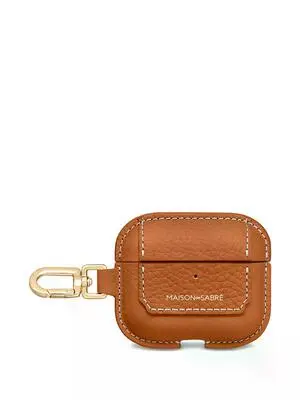 MAISON DE SABRE Leather Airpods Pro 3 Keyring Case - Brown