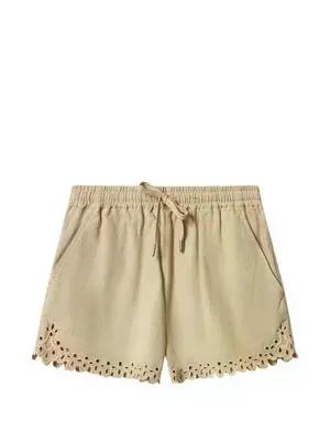MARANT ETOILE Balyme Drawstring Eyelet Shorts - Neutrals