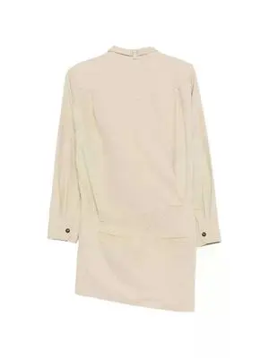 MARANT ETOILE Nouria Chest-pocket Mini Dress - Neutrals