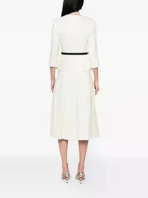 SELF-PORTRAIT Floral-detail Belted Skirt Suit