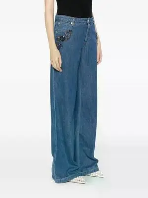 ERMANNO FIRENZE Crystal-embellished Jeans