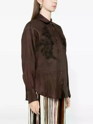 ERMANNO FIRENZE Embellished Long-sleeve Shirt