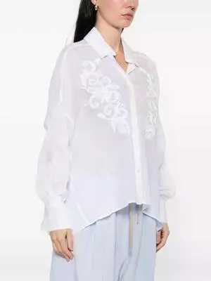 ERMANNO FIRENZE Floral-embroidered Shirt