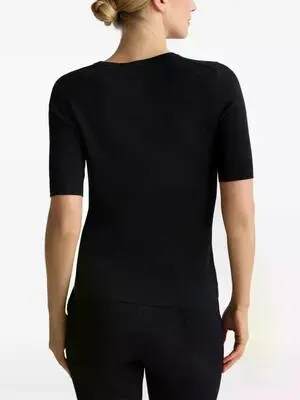 St. John Short-sleeve Cotton T-shirt - Black
