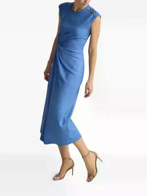 St. John Knot Detailed Midi Dress - Blue