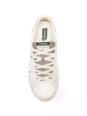 CRIME LONDON Distressed-effect Low-top Sneakers