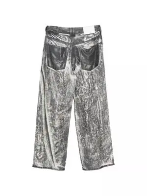 DIESEL® 1997 D-enim-m Logo-patch Trousers - Grey