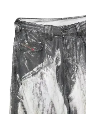 DIESEL® 1997 D-enim-m Logo-patch Trousers - Grey