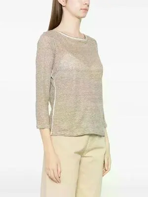PUROTATTO Striped Top - Neutrals