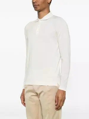 DRUMOHR Long-sleeve Polo Shirt - Neutrals