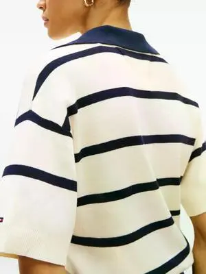 Tommy Hilfiger Striped V-neck Knit Top