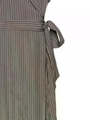 ELENA MIRÒ Striped Wrap Dress