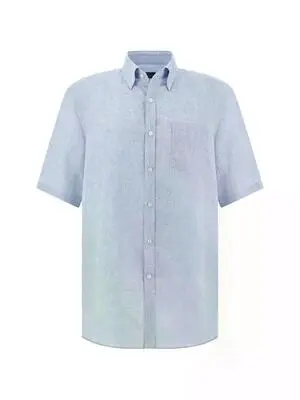 Paul & Shark Short-sleeved Linen Shirt - Blue