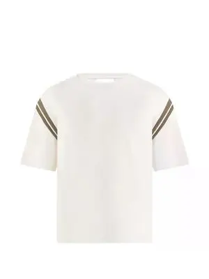 Manière De Voir Georges Varsity Cotton T-shirt - Neutrals