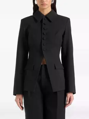 Manière De Voir Maniere De Voir Tailored Cinch Blazer With Detachable Collar - Black