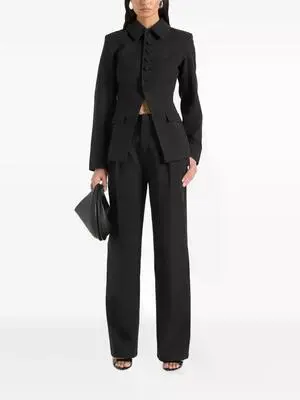 Manière De Voir Maniere De Voir Tailored Cinch Blazer With Detachable Collar - Black