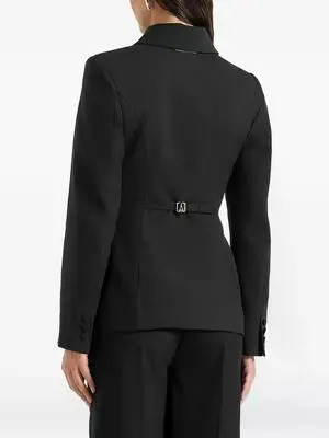 Manière De Voir Maniere De Voir Tailored Cinch Blazer With Detachable Collar - Black
