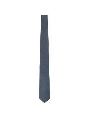 Canali Woven Silk Tie - Blue
