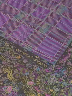 Emanuel Ungaro Floral Check Scarf