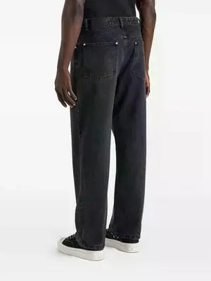 Manière De Voir Maniere De Voir Relaxed Fit Faded Wash Denim Jeans