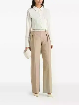 Manière De Voir Julie Tailored Twin Pleat Trousers - Neutrals