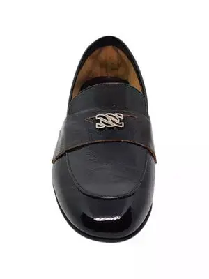 Casadei Logo-plaque Strap Loafers - Black