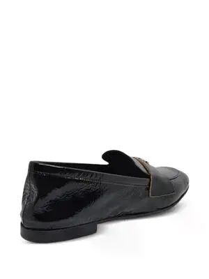 Casadei Logo-plaque Strap Loafers - Black
