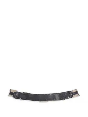 PIROVANO VINTAGE Perforated Leather Belt - Black