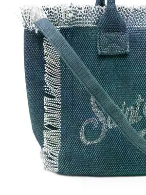 MC2 SAINT BARTH Mini Vanity Fringed Tote Bag - Blue