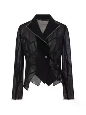 YEHUAFAN Geometric Button Jacket