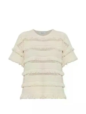 Max Mara Fringed Knit Top