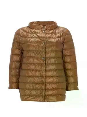 Herno Button-front Padded Jacket - Brown