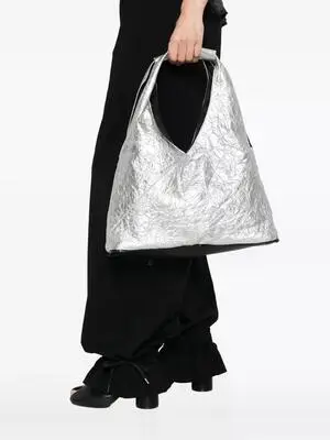 MAISON MARGIELA Textured Shoulder Bag - Silver